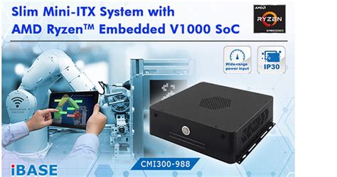 Slim Mini Itx System With Amd Ryzen™ Embedded V1000 Soc Digital