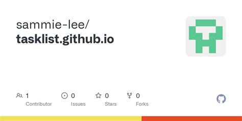 GitHub Sammie Lee Tasklist Github Io