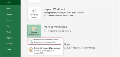 Lets Get Them Back Recover Unsaved Excel File