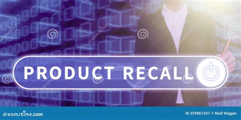 Sign Displaying Product Recall Business Concept Request To Return The
