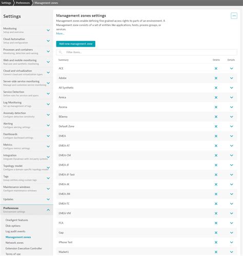 Set Up Management Zones — Dynatrace Docs