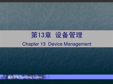 第13章 设备管理 word文档在线阅读与下载 无忧文档
