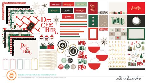 Ali Edwards Design Inc December Daily® 2022 Digital Main Kit