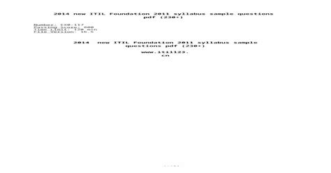 Download Docx Itil Sample Questions