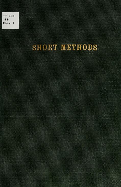 Short Methods A Treatise On Cutting Designing Manufacturing Men S