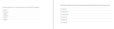 Solved Of All These Sorting Functions Which One Generally Chegg Com