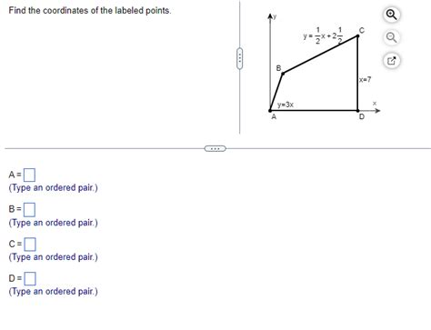 Solved Find The Coordinates Of The Labeled Points A Type An Chegg