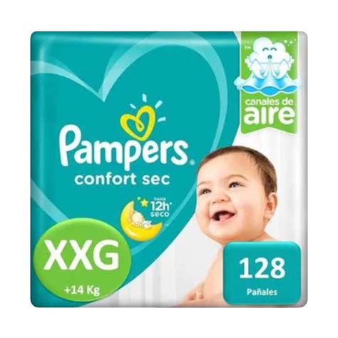Pañales Pampers Confort Sec Xxg 128 Unidades
