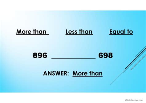 Comparing Numbers General Vocabular English Esl Powerpoints