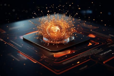 Premium Photo Quantum Computing Concept With Particles In A Supe