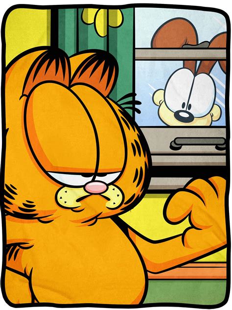 Garfield Garfield And Odie Fuzzy Soft Fleece Throw