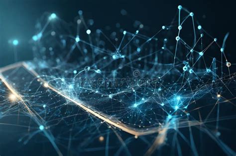 Abstract Digital Transformation Concept Featuring A Wave Of Moving Dots