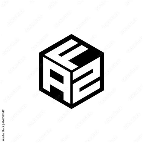 Azf Letter Logo Design With White Background In Illustrator Cube Logo