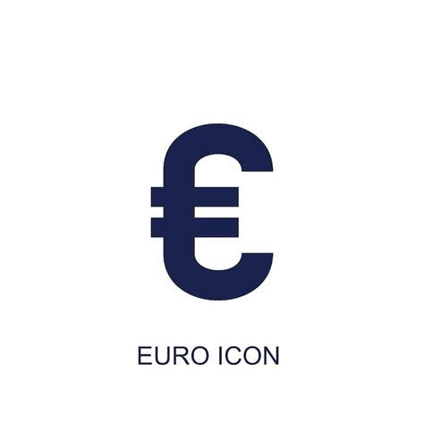 Icône Euro Fond Blanc Vecteur Premium