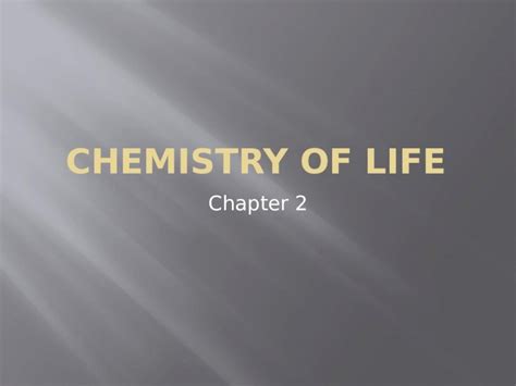 Pptx Chapter 2 Basic Chemistry Define In Your Own Words Atom