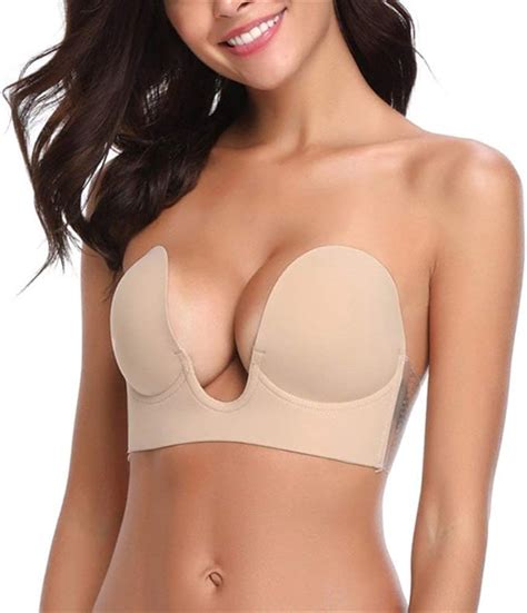 Mitaloo Push Up Strapless Sticky Adhesive Invisible Backless Bras