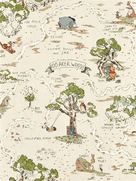 Hundred Acre Wood By Sanderson Cashew Wallpaper Wallpaper Direct