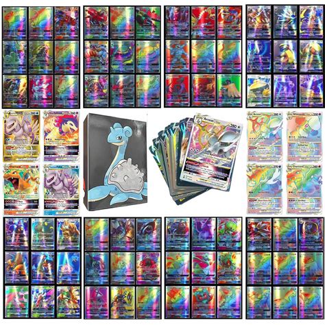 Lot De 100 Cartes Pokémon Vstar Série Anglaise V Vmax Gx Mega Ex