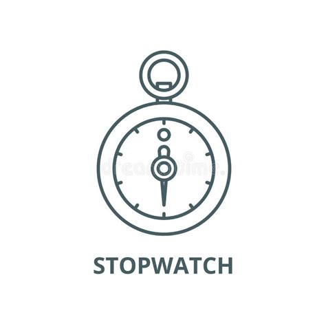 Stopwatch Timer Vector Line Icon Linear Concept Outline Sign Symbol Stock Vector