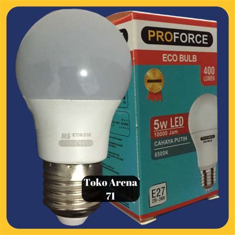 Jual Proforce Eco Bulb Lampu Led 5 Watt Sni Resmi Hemat Energi Cahaya Lampu Puith 400 Lumen Di