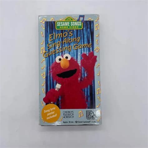 Elmos Sing Along Guessing Game Vhs 1991 Sesame Street Songs Henson
