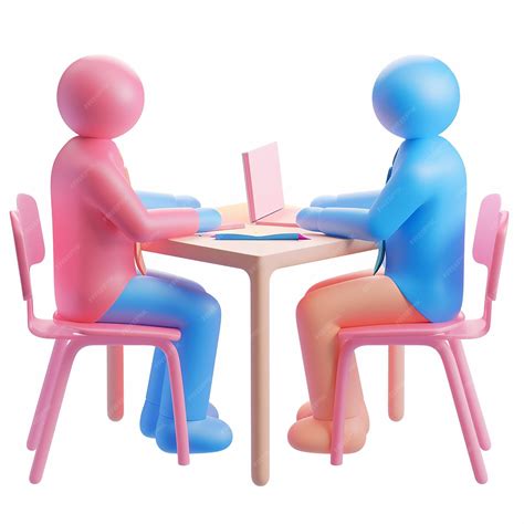 Two People Sitting At A Table With A Laptop And A Man Sitting At The