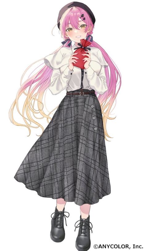 Hamu Plot Sy Aizono Manami Nijisanji Commentary Request Official Art 1girl Bag Beret