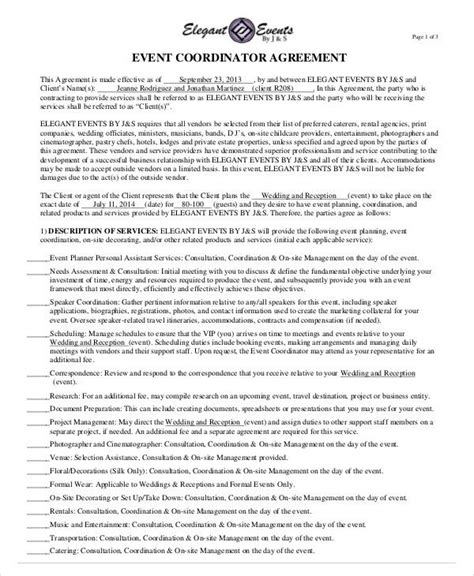 Contract Agreement For Event Planner Minimalist Weekly Planner