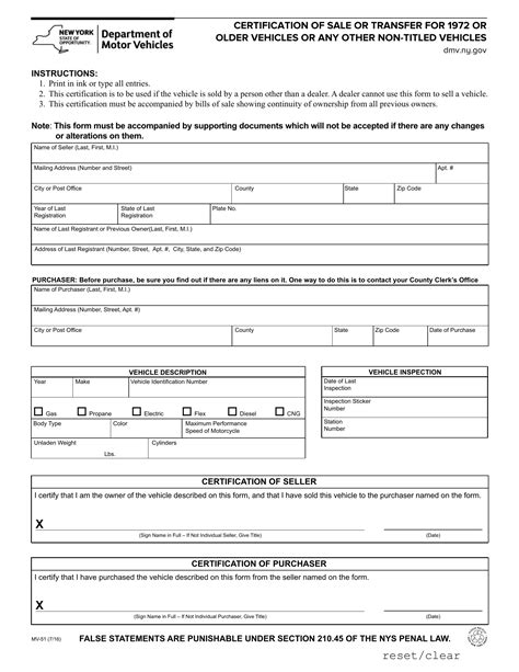 Dmv Form Mv 51 Fill Out Printable PDF Forms Online