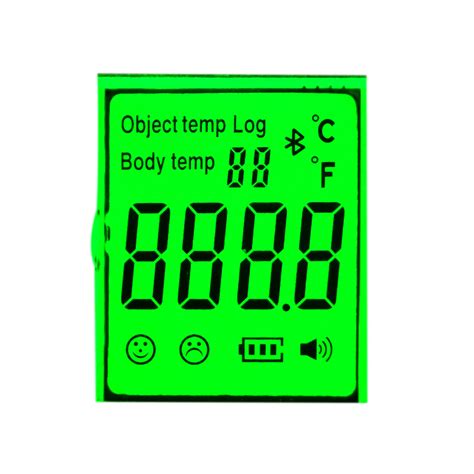 Custom Product Segment Thermometer Lcd Display With Green Backlight