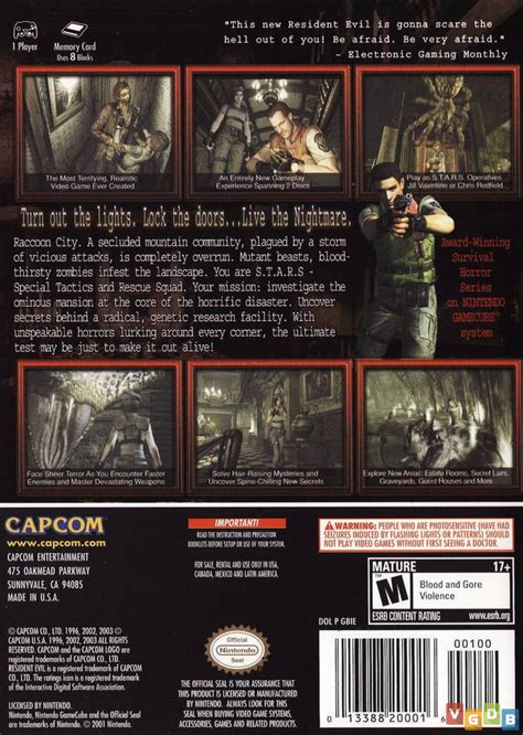 Resident Evil Vgdb Vídeo Game Data Base