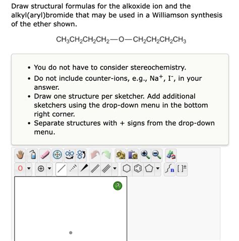 Solved Draw Structural Formulas For The Alkoxide Ion And The