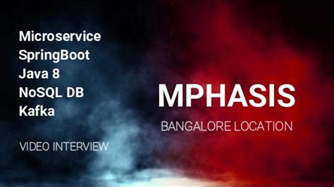 Selected Mphasis Java Microservice Spring Boot Real Time Interview Teams Interview Youtube