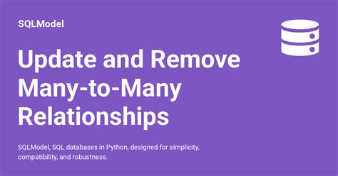 Update And Remove Many To Many Relationships Sqlmodel