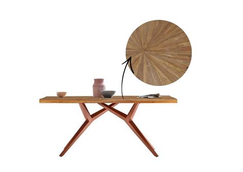 Sit Esstisch Tisch 180x100 Cm Platte Recyceltes Teak Gestell Platte