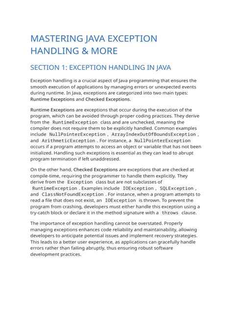 Mastering Java Exception Handling And More Pdf Queue Abstract Data