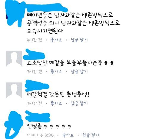 장동민 악플러고소 기사에 한국남성들의 댓글 인스티즈instiz 이슈 카테고리
