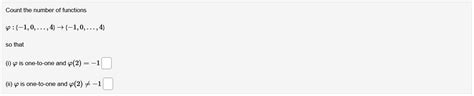 Solved Count The Number Of Functions φ −104 → −104