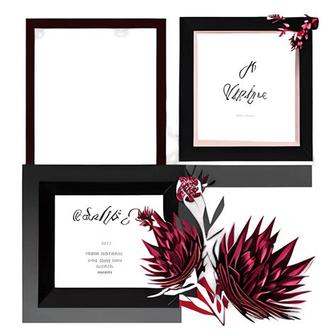 Red Protea Wedding Invitation Frames · Creative Fabrica