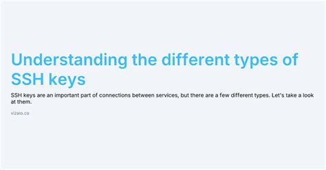 Docs Understanding The Different Types Of SSH Keys