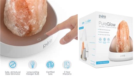 Pureglow 2 In 1 Himalayan Salt Lamp And Essential Oil Diffuser Groupon