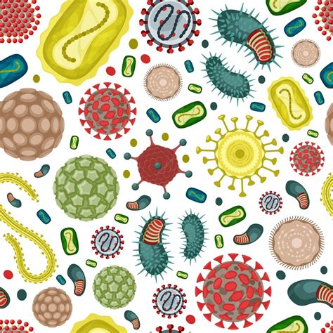 Premium Vector Bacterias Pattern Human Bacterium Microbiology Concept