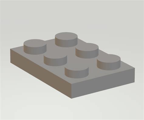 Lego Plate 3x2 By Fudge Download Free Stl Model