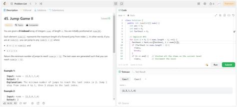 Balaji Devargudi On Linkedin Day 24 Dsa Leetcode 45 Jump Game Ii Approach 1 The Method Jump