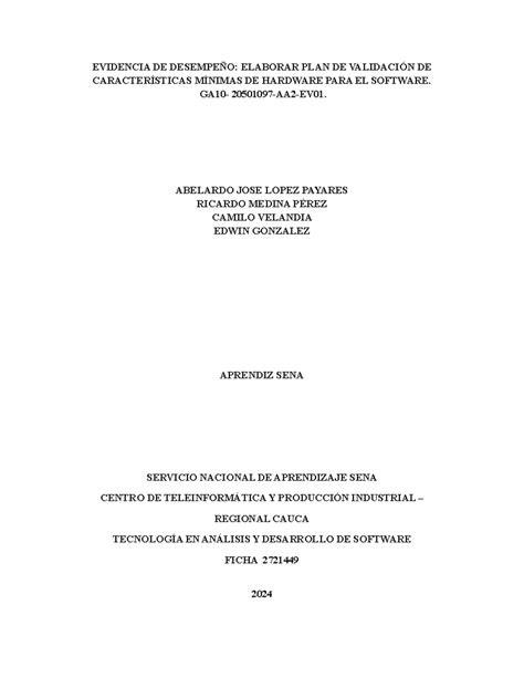 Evidencia De Desempeño Ga10 20501097 Aa2 Ev01 Evidencia De DesempeÑo