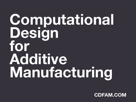 DfAM Computational Design Software Roles November 2023