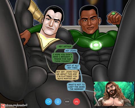 Creedo Justice League The Skype Call Green Lantern X Black Adam