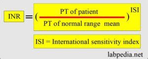Coagulation Part INR International Normalized Ratio PT And PTT Labpedia Net