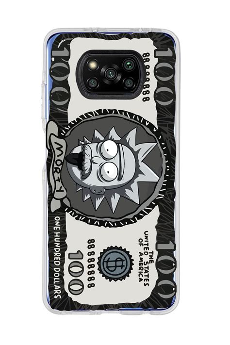 Magic Ring Poco X3 Pro X3 NFC Uyumlu Rick Para Tasarımlı Şeffaf