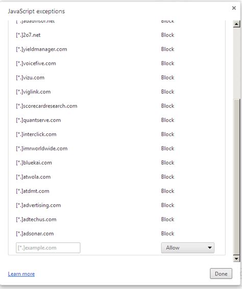Does Selectively Blocking Javascript In Chrome Actually Reduce